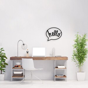 Hello Metal Wall Sign Metal Welcome Wall Hanging Metal - Etsy