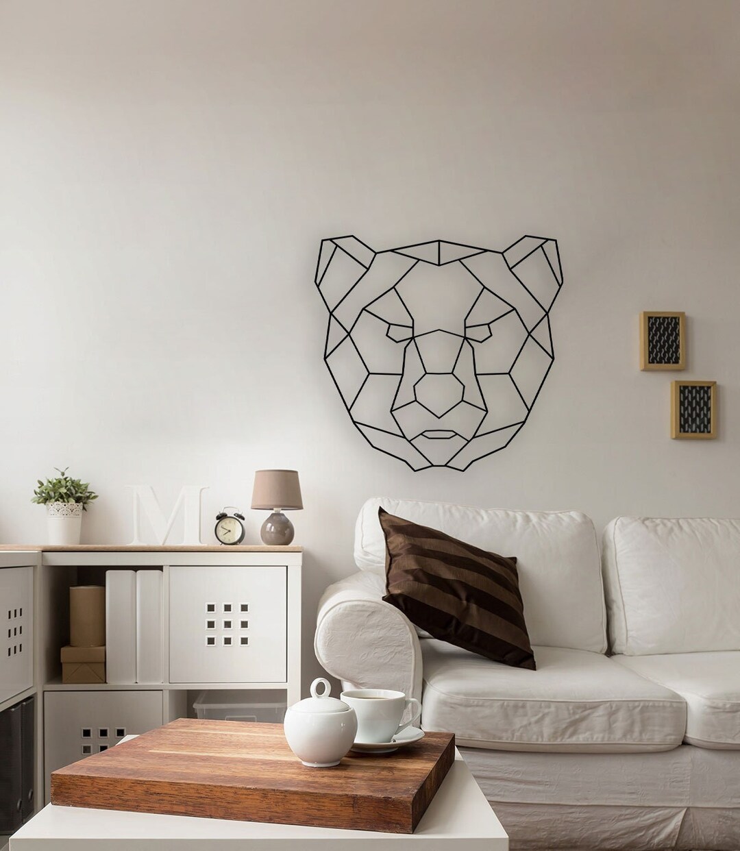Bear Metal Wall Art, Bear Modern Art, Home Office Decoration, Black ...