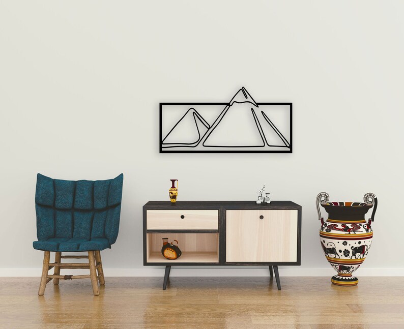 Egyptian Pyramids Metal Wall Art Office Living Room Decor - Etsy