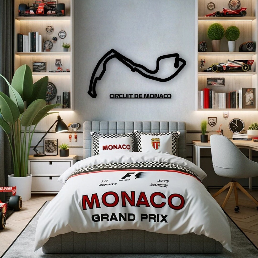 F1 Monaco Grand Prix Metal Wall Art, Formula 1 Metal Wall Decor, Racing ...