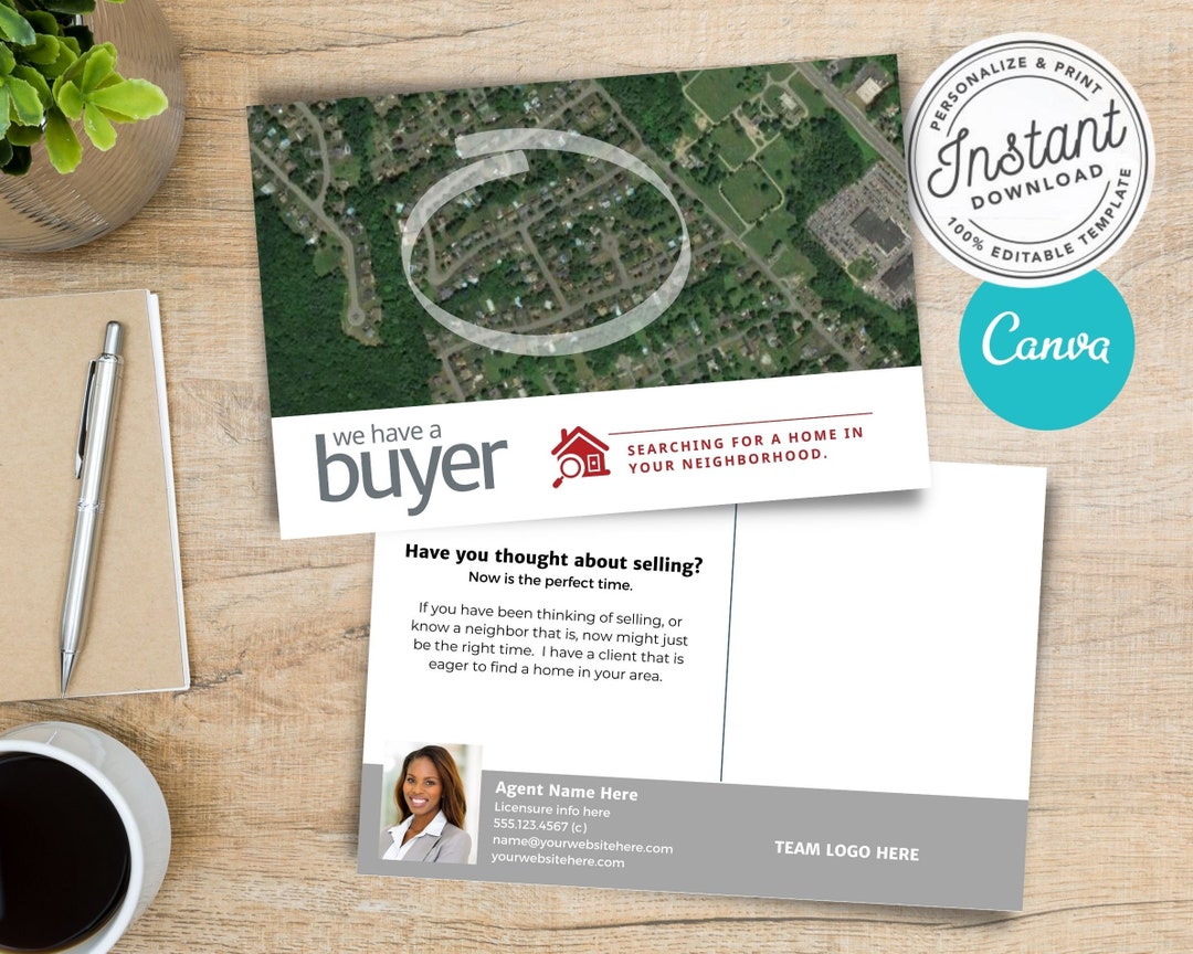 Real Estate Postcard: We Have A Buyer, Realtor Marketing (canva ...