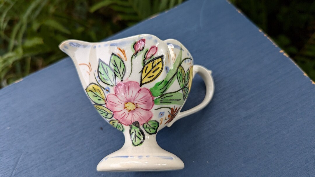 Blue Ridge Southern Pottery Ceramic Pitcher Verna Creamer Blue Ridge ...