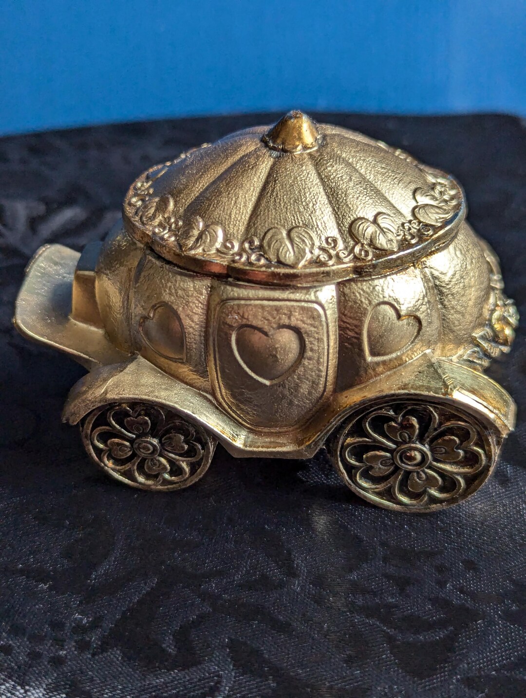 Cinderella Carriage Cinderella Jewelry Box Metal Trinket Box Vintage ...