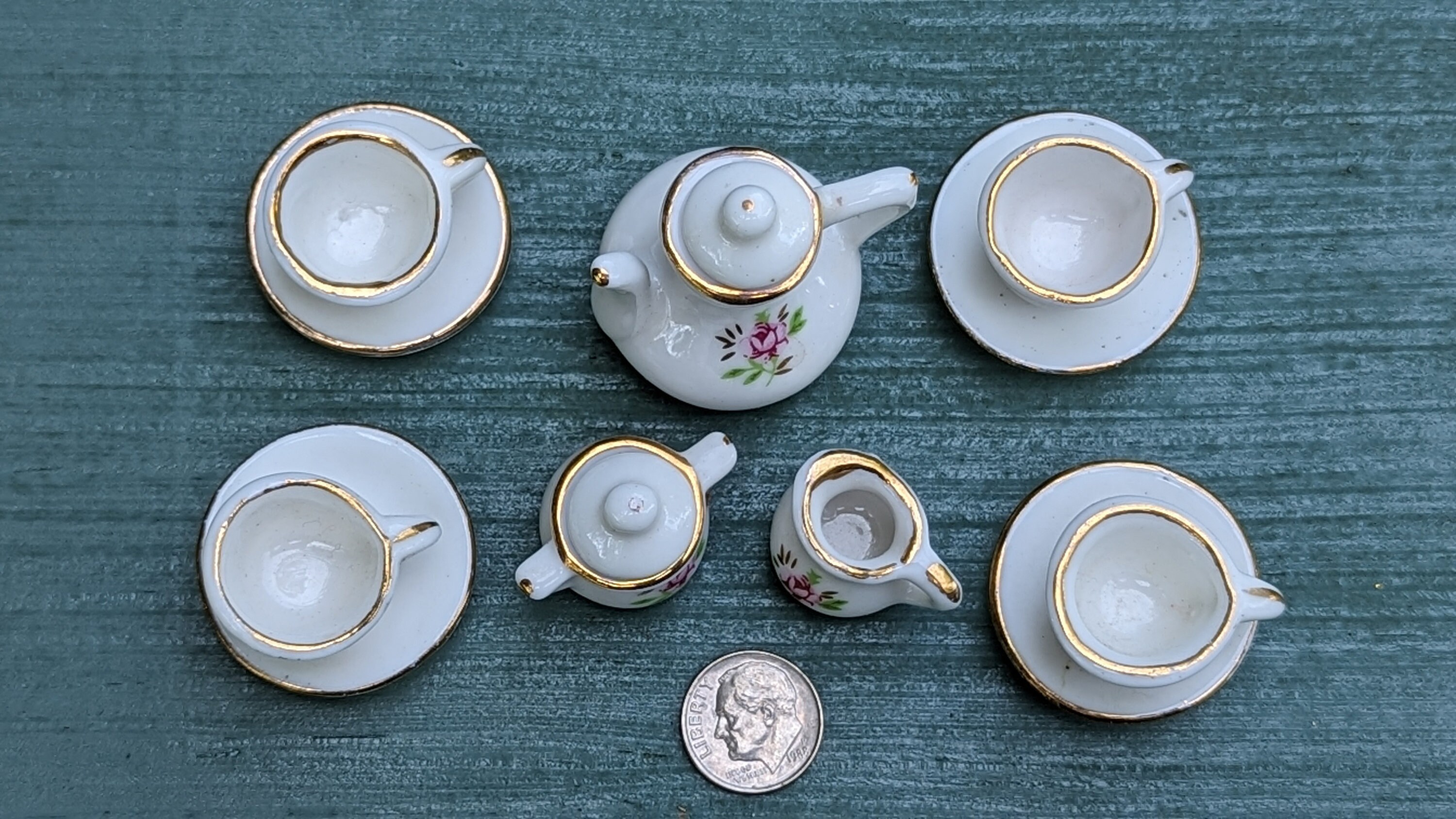 Vintage Doll Tea Set Vintage Child Tea Set Doll House Cottage - Etsy