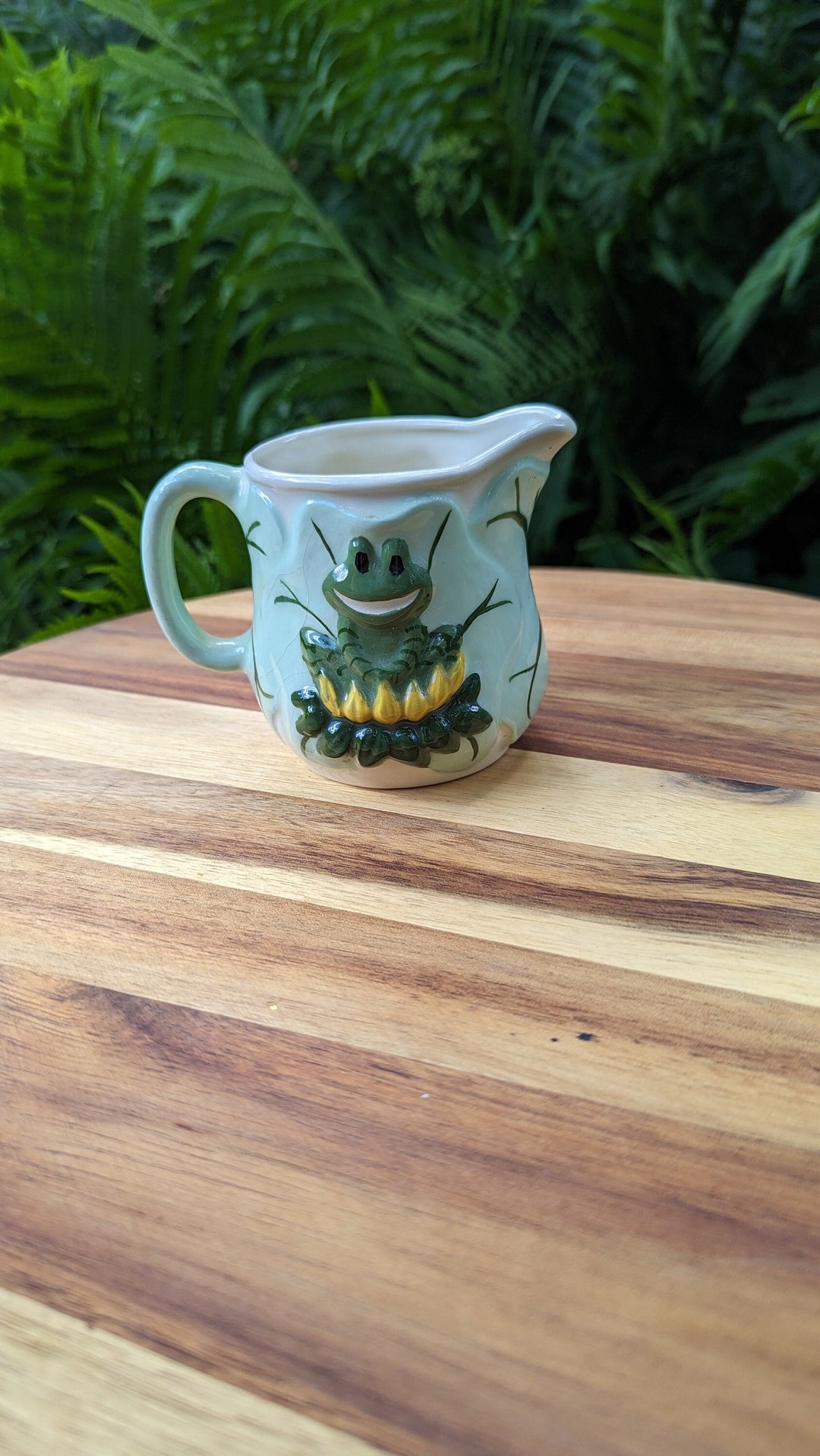 Kitschy Frog Cream Pitcher Rare Frog Gift Froggy Creamer Vintage Neil ...