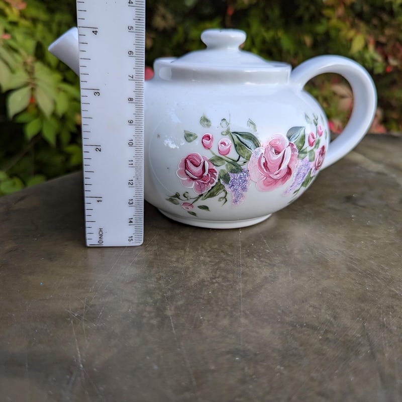 Pink Rose Teapot - Etsy