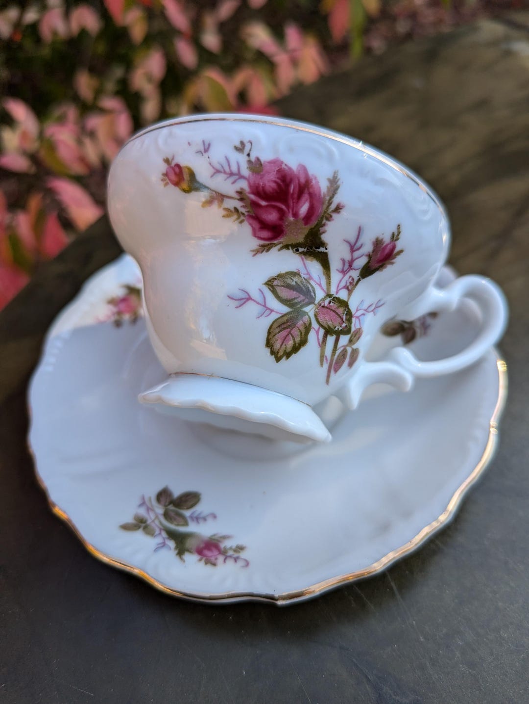 Cottage Core Victorian Rose Teacup Vintage Teacup Moss Rose Teacup ...