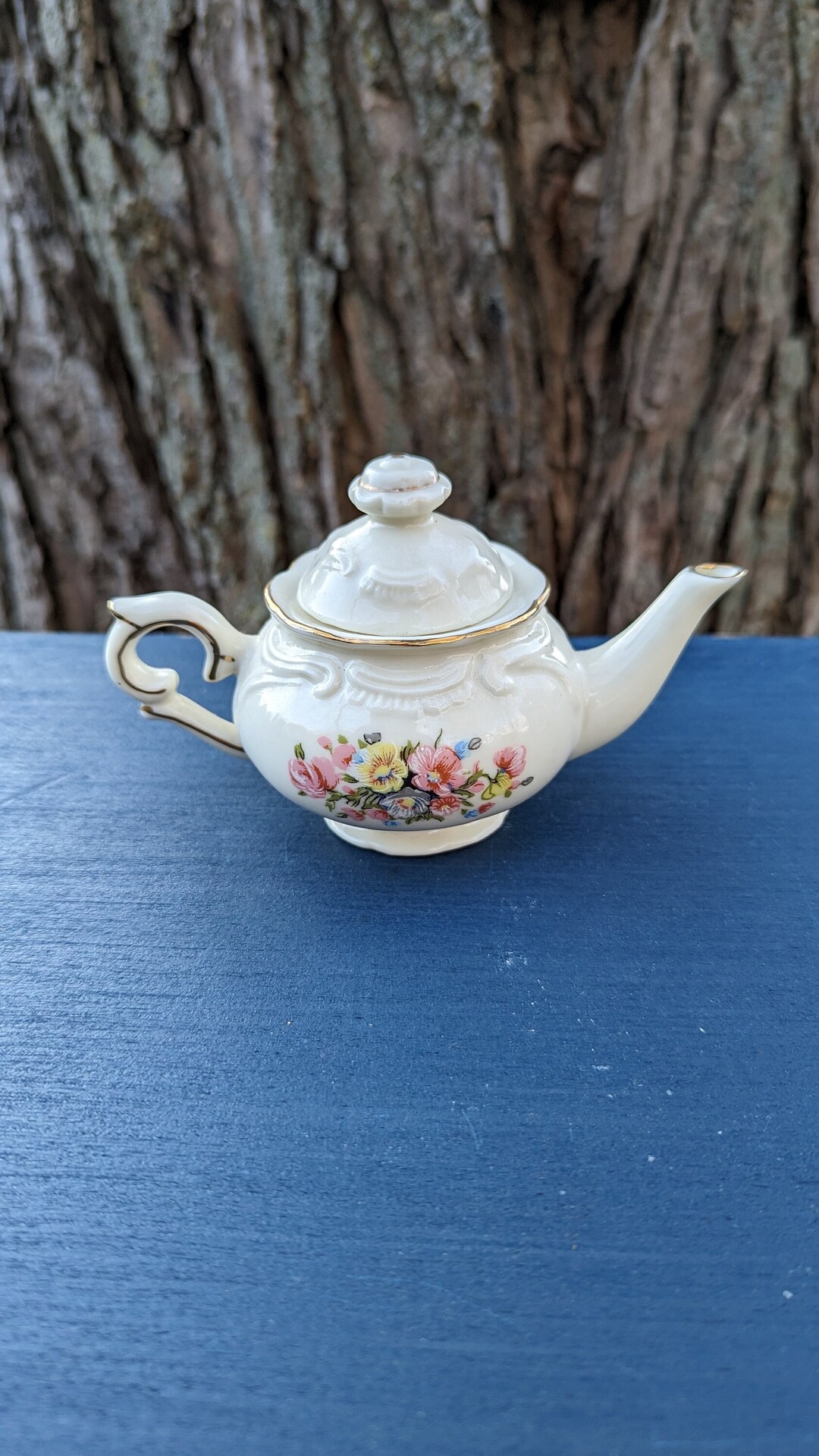 Miniature Teapot Floral Tiny Teapot Small Teapot Vintage - Etsy