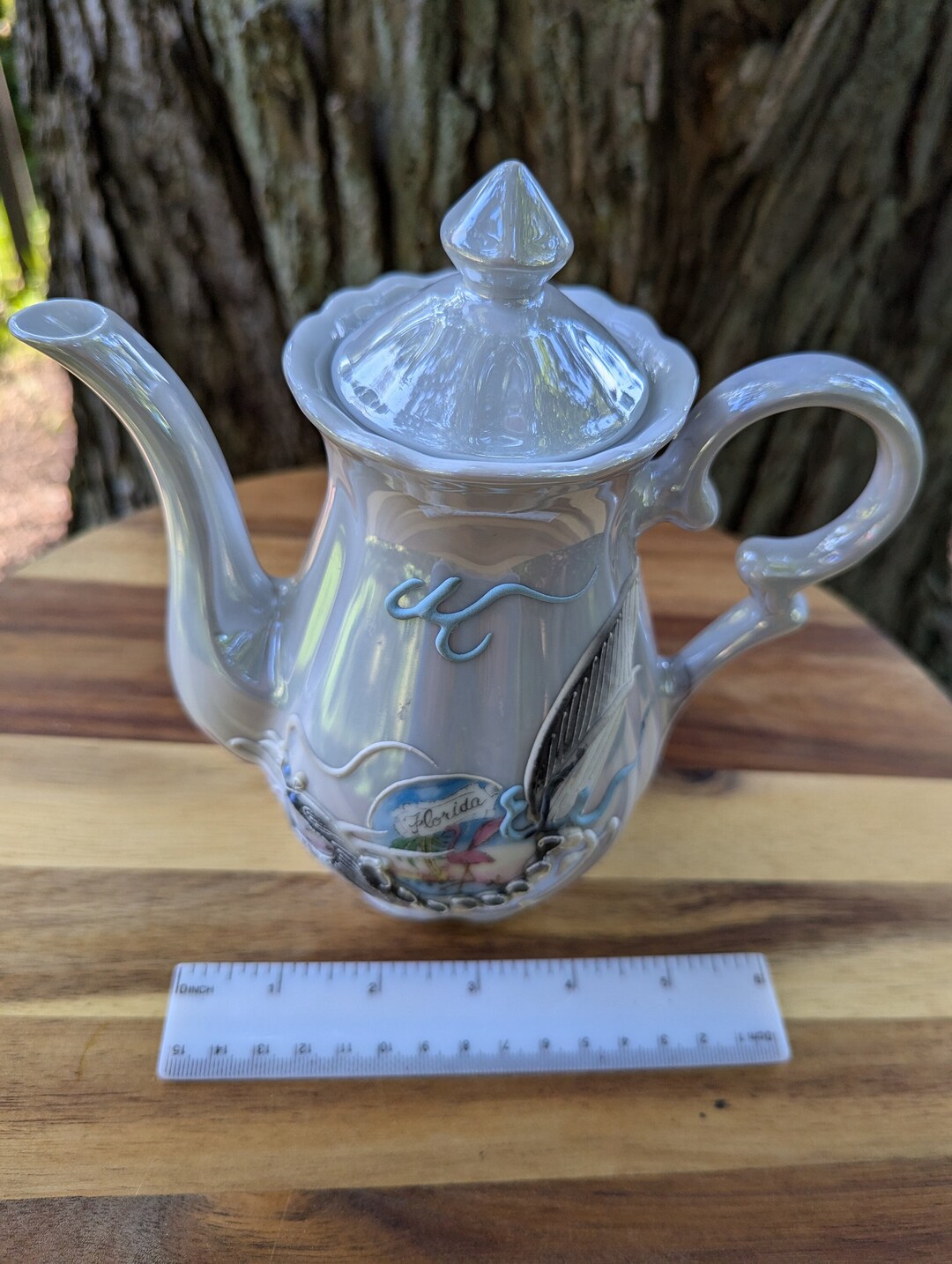 Florida Dragon Ware Teapot Vintage Japanese Teapot Lusterware Teapot ...