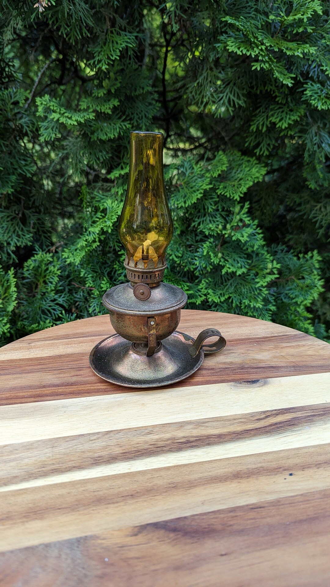 Vintage Oil Lamp Father's Day Kerosene Lantern Mancave Copper Lantern ...