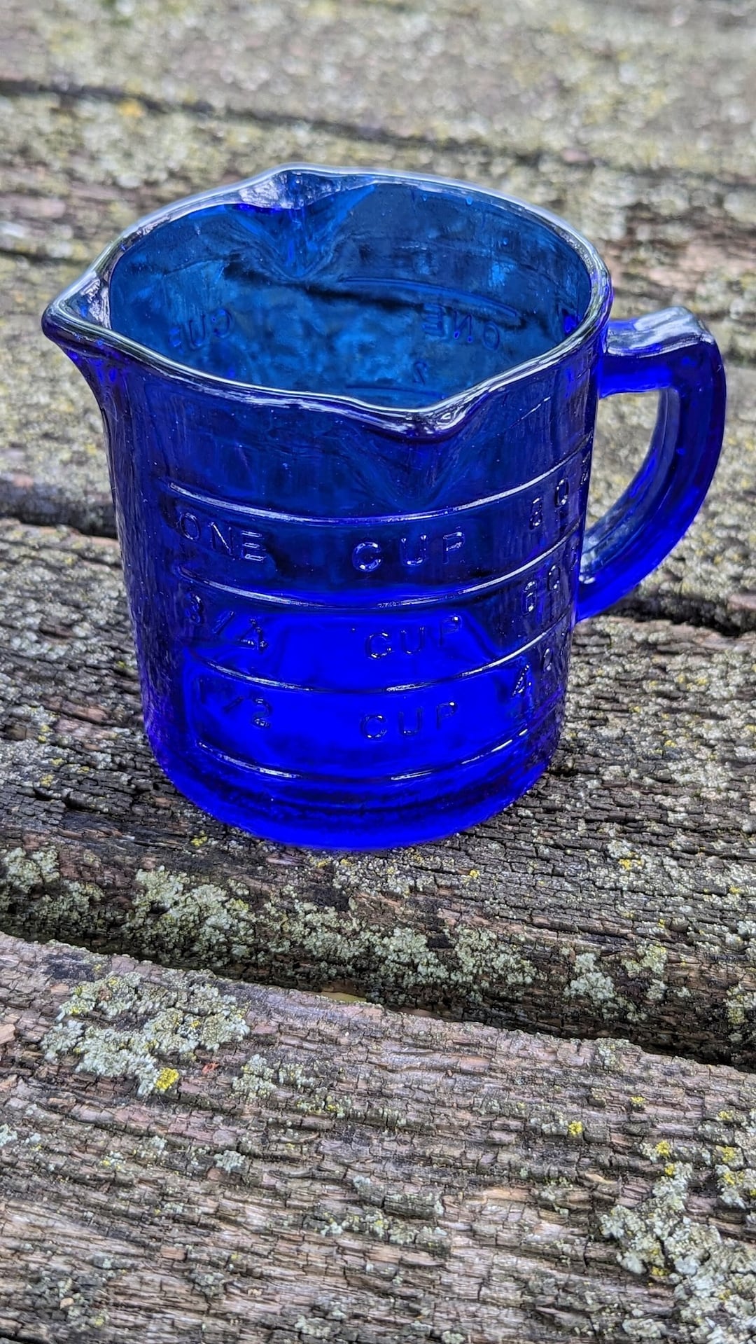 Cobalt Blue Measuring Cup Vintage Measuring Cup Cobalt Blue Glass Gift ...