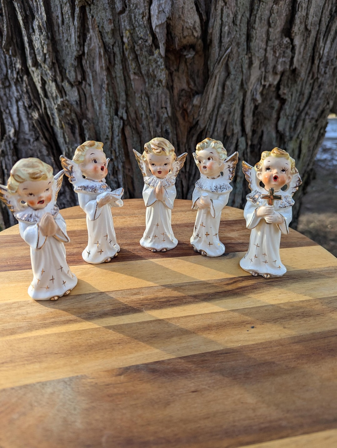 Vintage Artmark Angel Vintage Christmas Angel White Ceramic Angel Retro ...