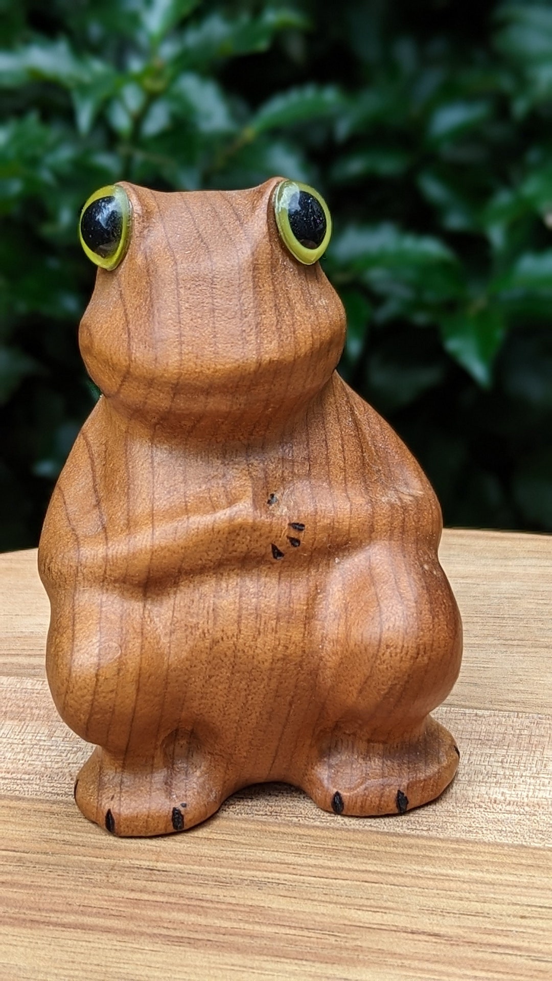 Hand Carved Frog Big Eye Frog Small Frog Knick Knack Wood Carvings - Etsy