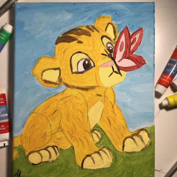 Simba With Butterfly Svg - Etsy