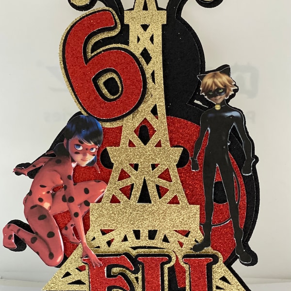 Miraculous Ladybug Cake Topper Etsy Uk