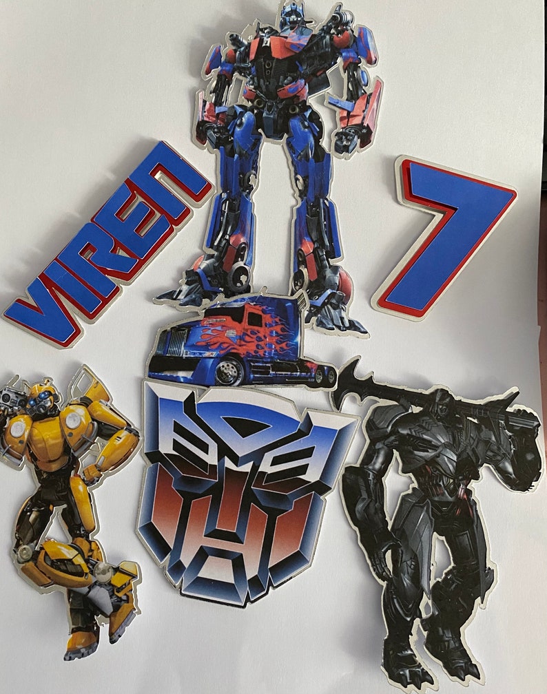 Transformers Cake Topper Set - Etsy UK