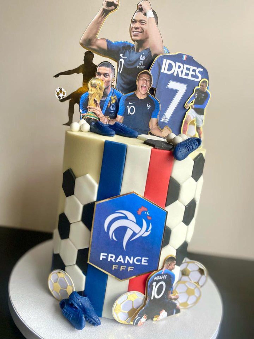 Mbappe Cake Topper Set - Etsy