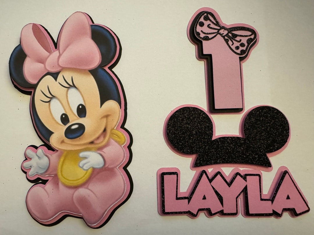 Minnie Mouse Topper Set - Etsy UK