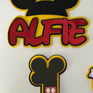 Mickey Mouse Topper Set - Etsy UK