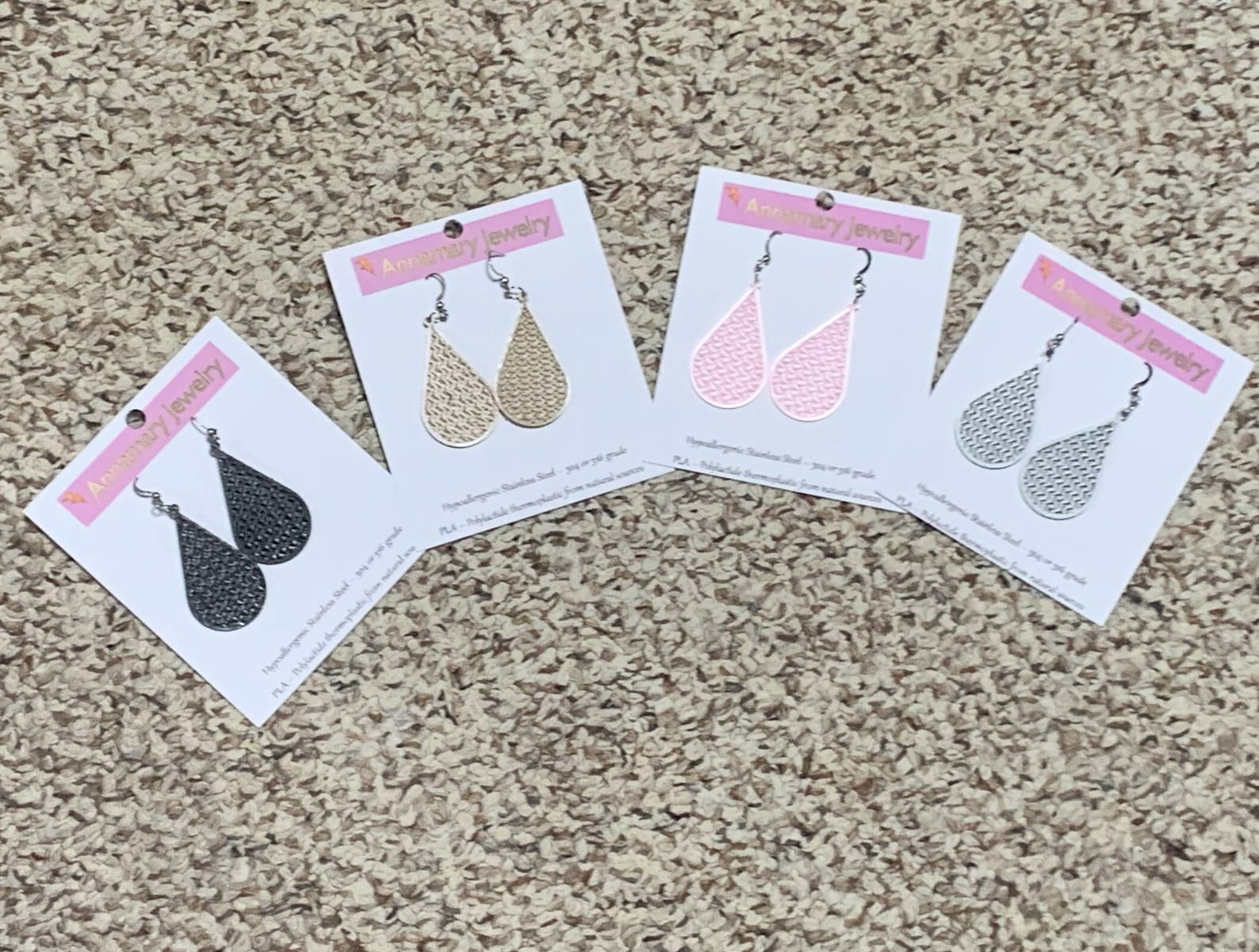 Medium Tear Drop Lace Infill Handmade 3D Printed Earrings ...