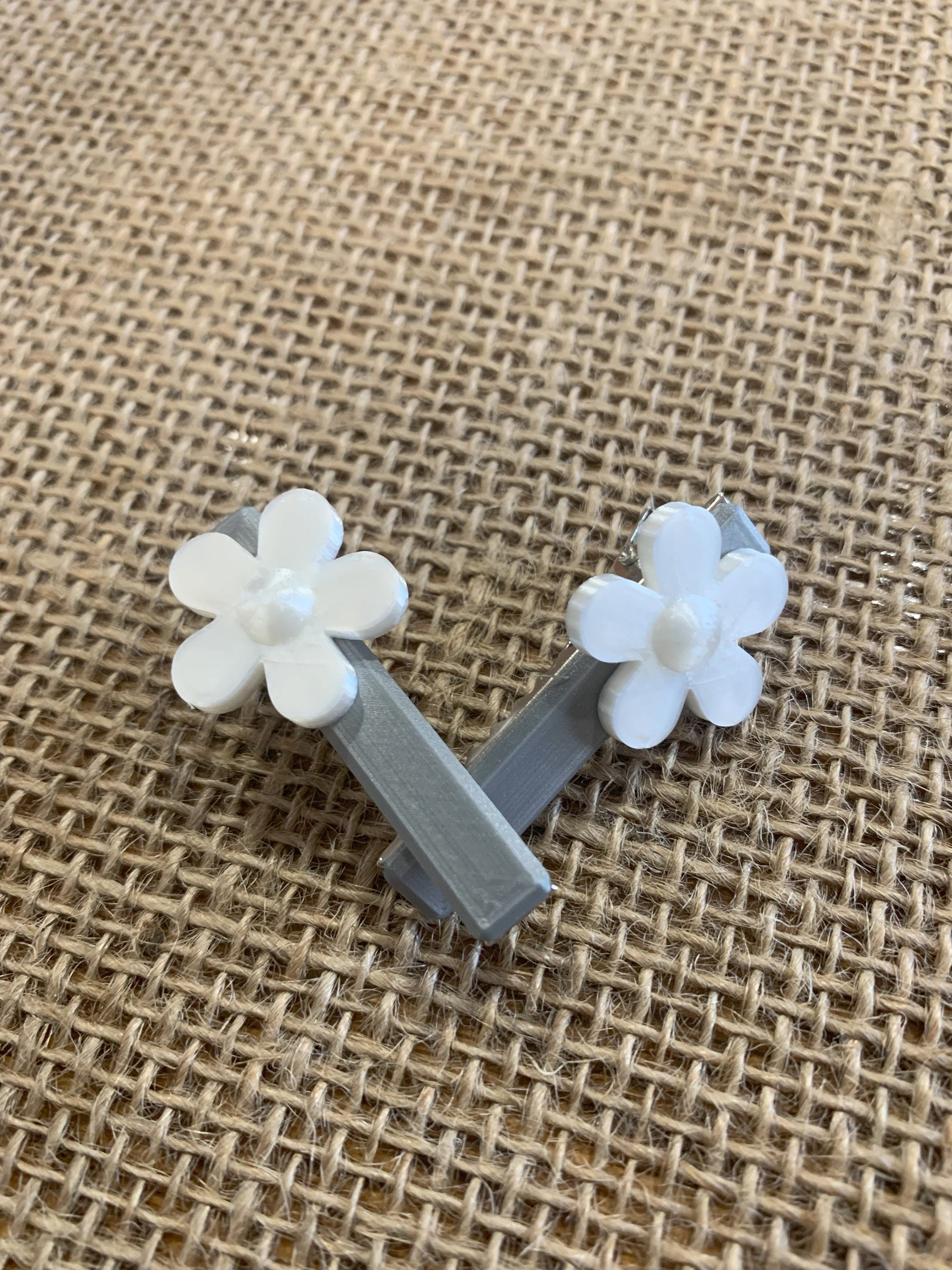 Barrette Set, Hair Clip W/ Large Flower Pair, Alligator Clip Hair ...