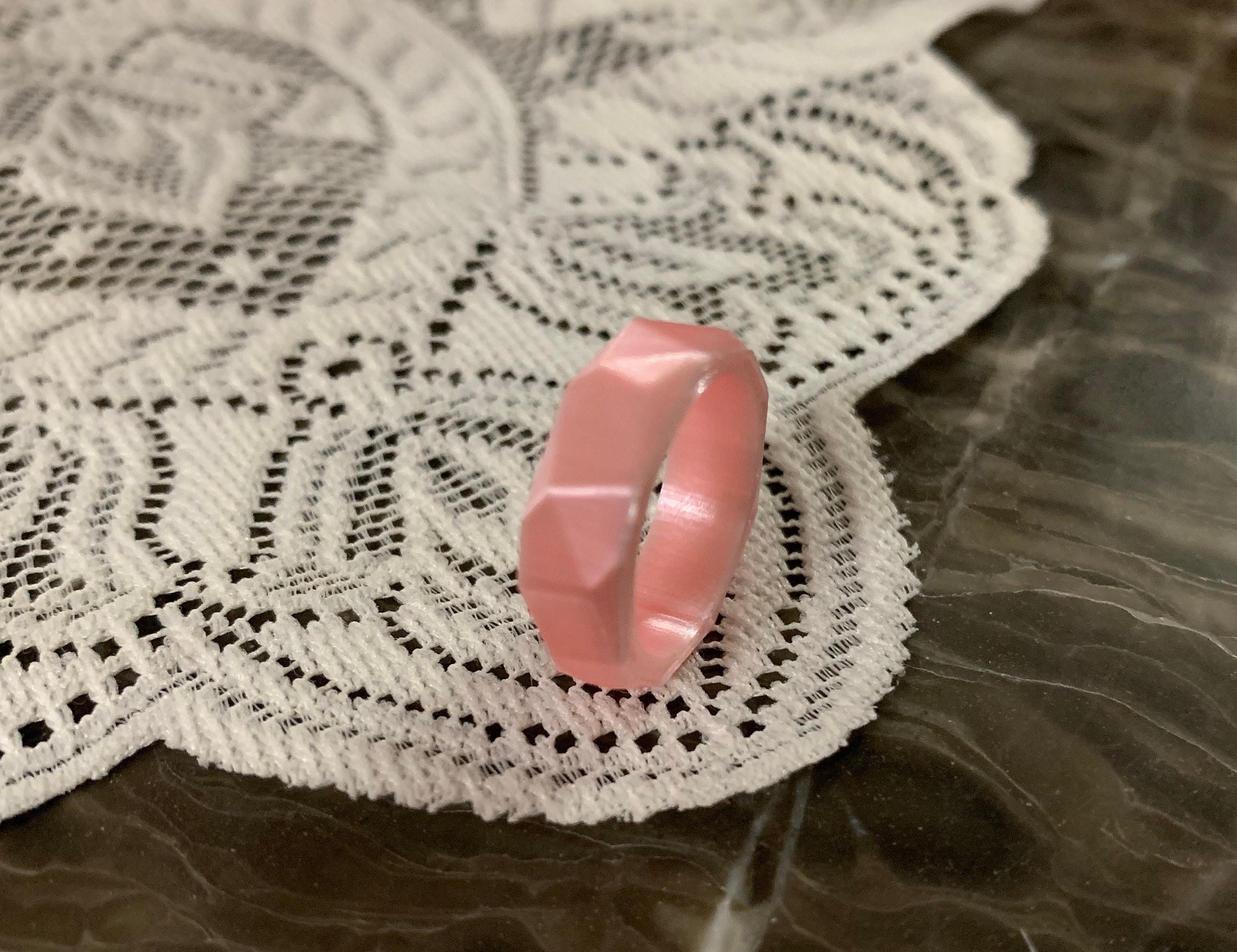 Low Poly Ring 3D Printed Ring Lightweight and Modern Annamary Jewelry ...