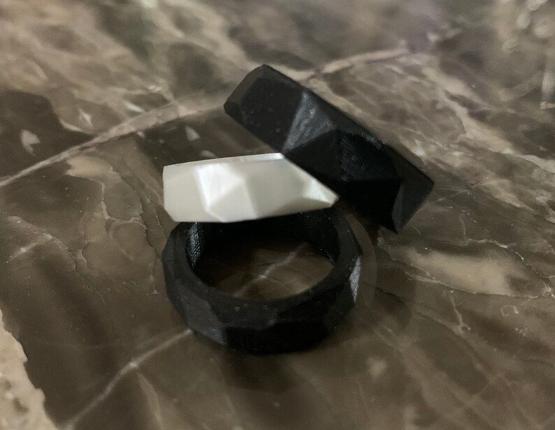 Low Poly Ring 3D Printed Ring Lightweight and Modern Annamary Jewelry ...