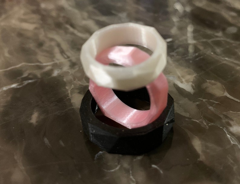 Low Poly Ring 3D Printed Ring Lightweight and Modern Annamary Jewelry ...