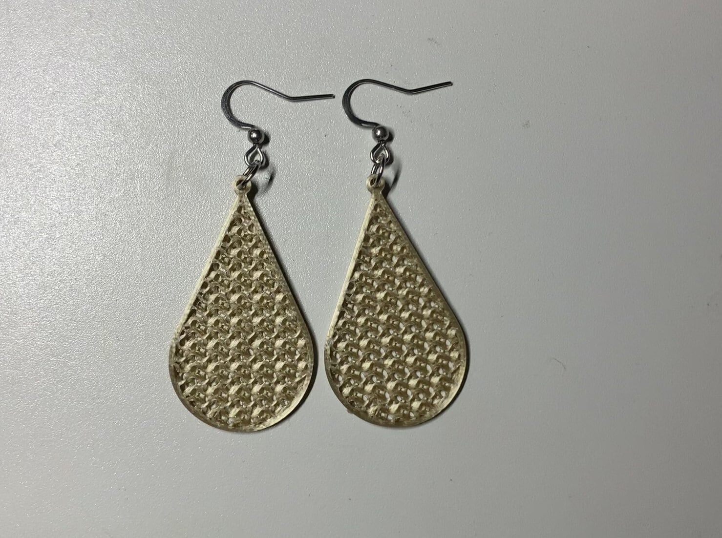 Medium Tear Drop Lace Infill Handmade 3D Printed Earrings ...