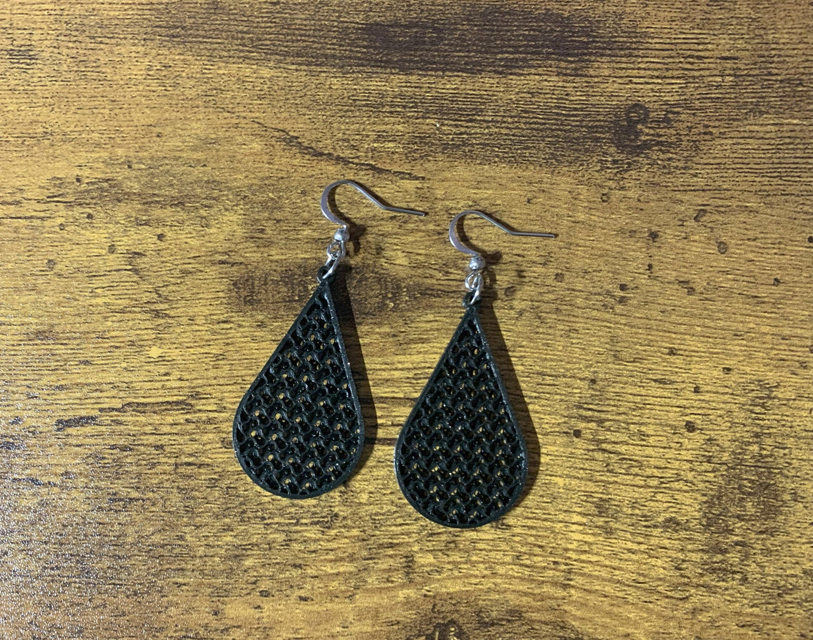 Medium Tear Drop Lace Infill Handmade 3D Printed Earrings ...