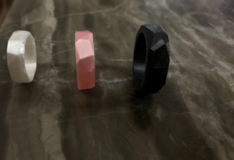 Low Poly Ring 3D Printed Ring Lightweight and Modern Annamary Jewelry ...