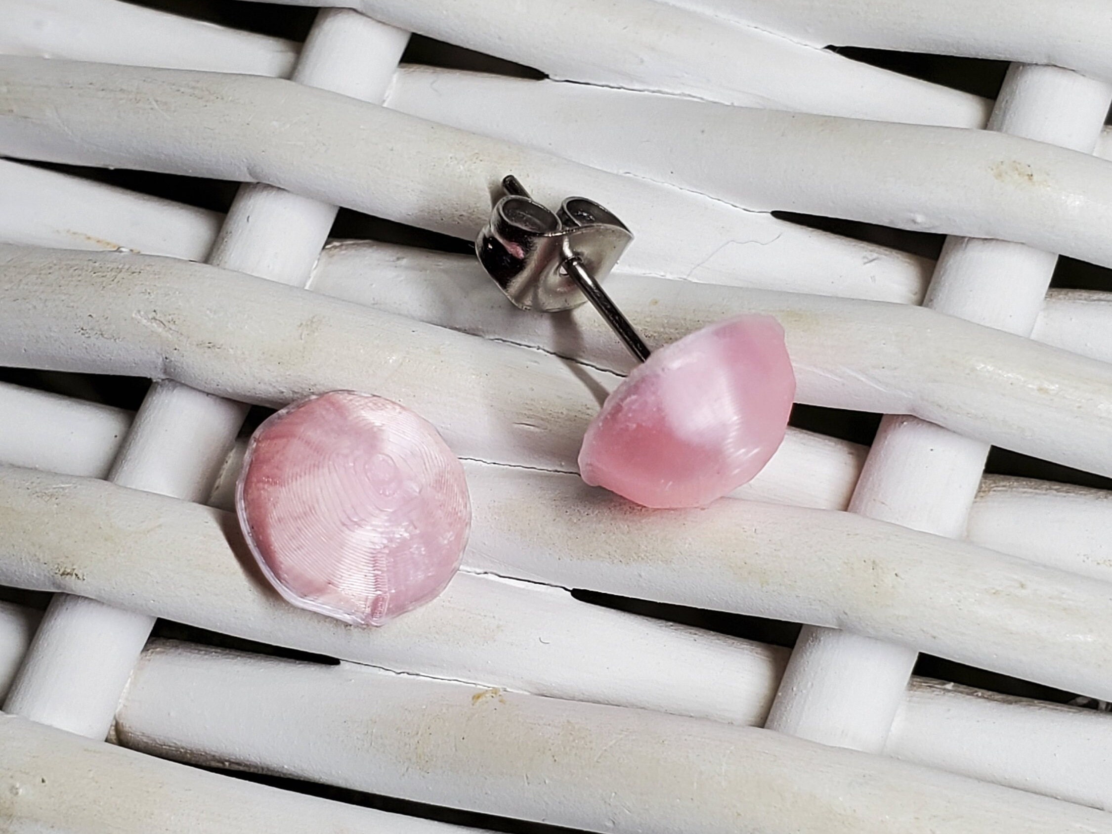 Low Poly Stud Medium Handmade 3D Printed Earrings Hypoallergenic ...