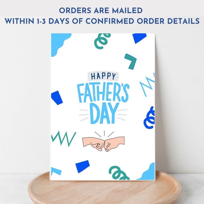 Father's Day Card - Personalized Greeting Card - Fist Pump Card ...