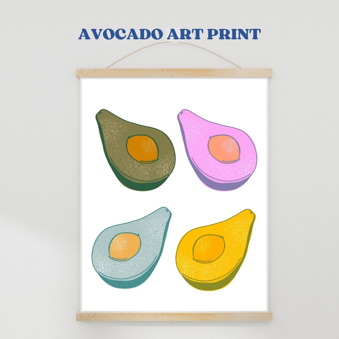 Avocado Wall Art - Avocado Art Print - Sandwich Shop Poster - Kitchen ...