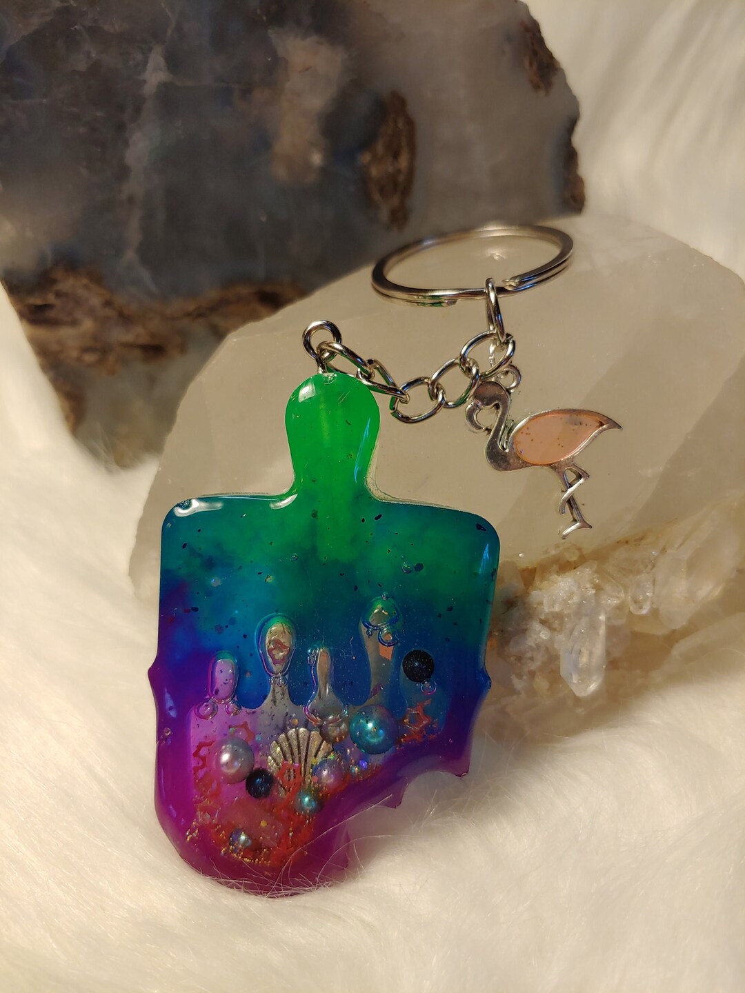 Melting Ice-cream Resin Shaker Keychain - Etsy