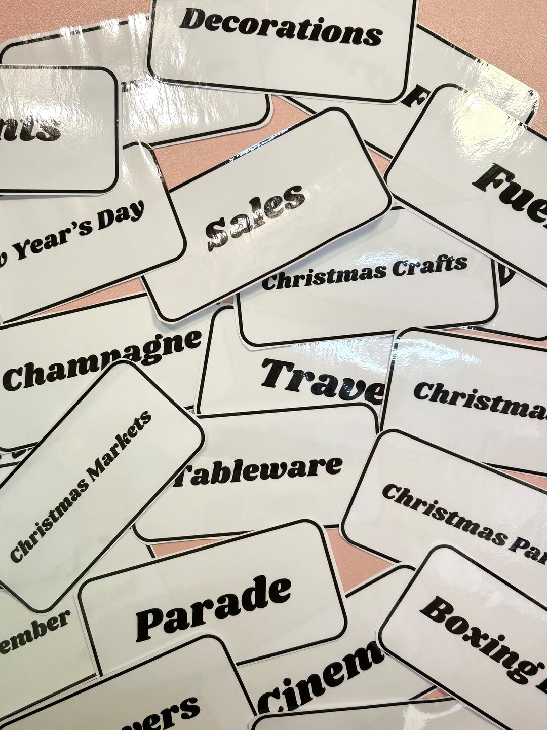 Printable Labels/inserts for Christmas Budget Binders - Black and White ...