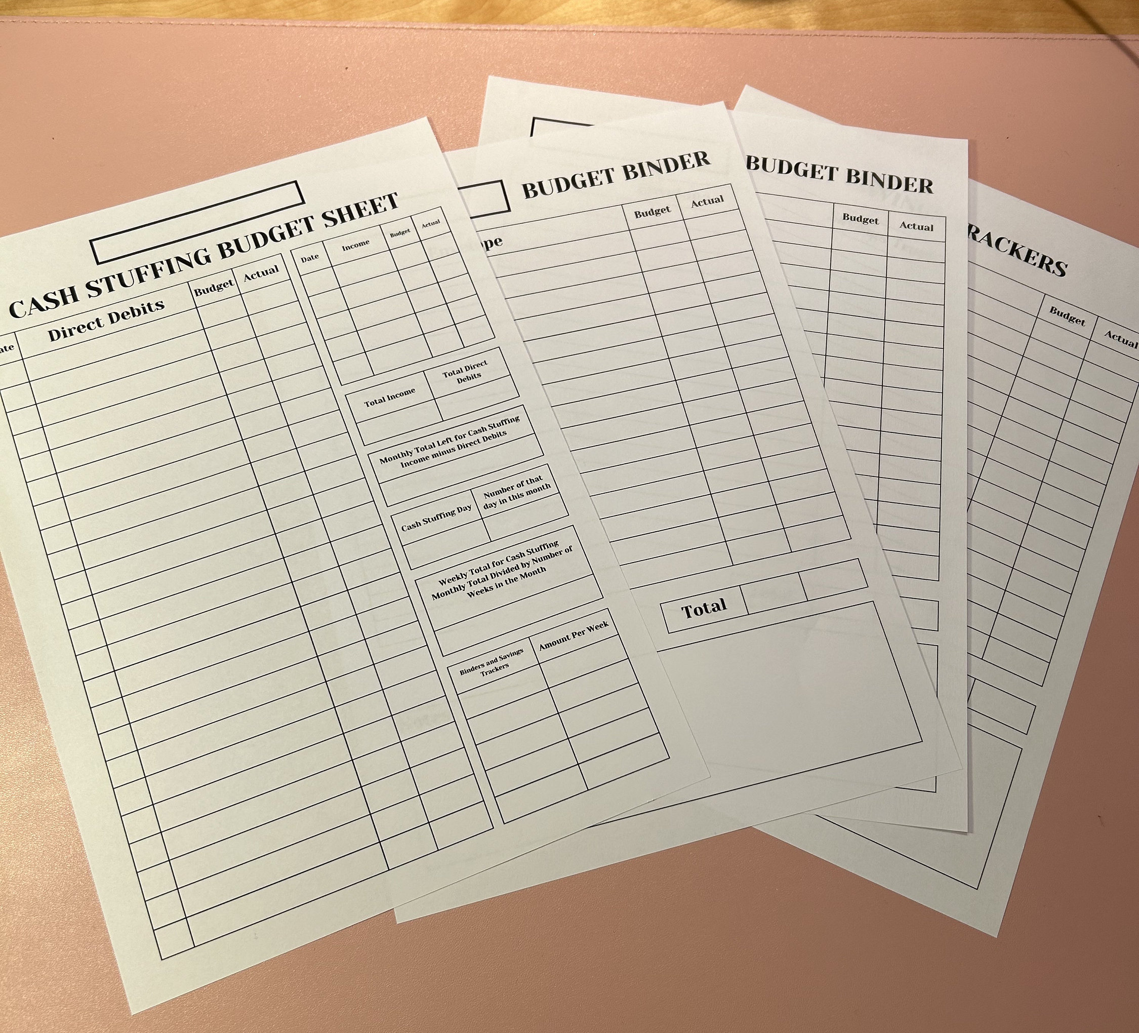 Printable Cash Stuffing Budget Sheet With Binder and Savings Sheets ...