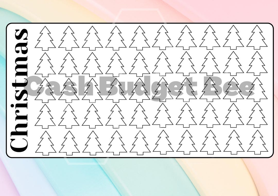 Printable Christmas Savings Tracker - Perfect Size to Stick Onto a ...