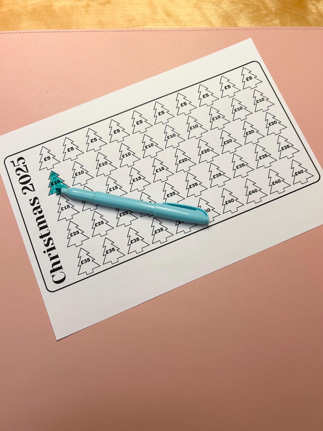 Printable Christmas Savings Tracker 2025 - Perfect Size to Stick Onto a ...