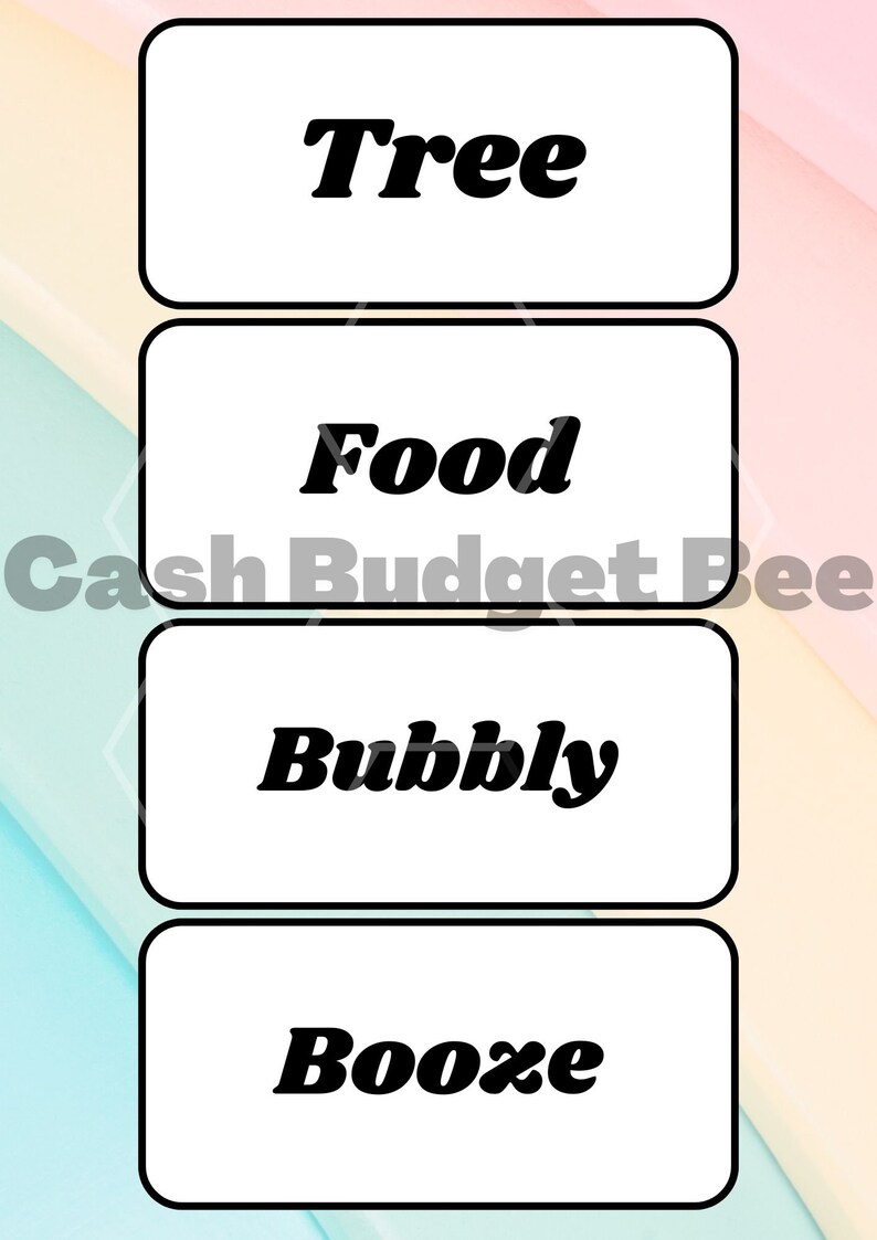 Printable Labels/inserts for Christmas Budget Binders - Black and White ...