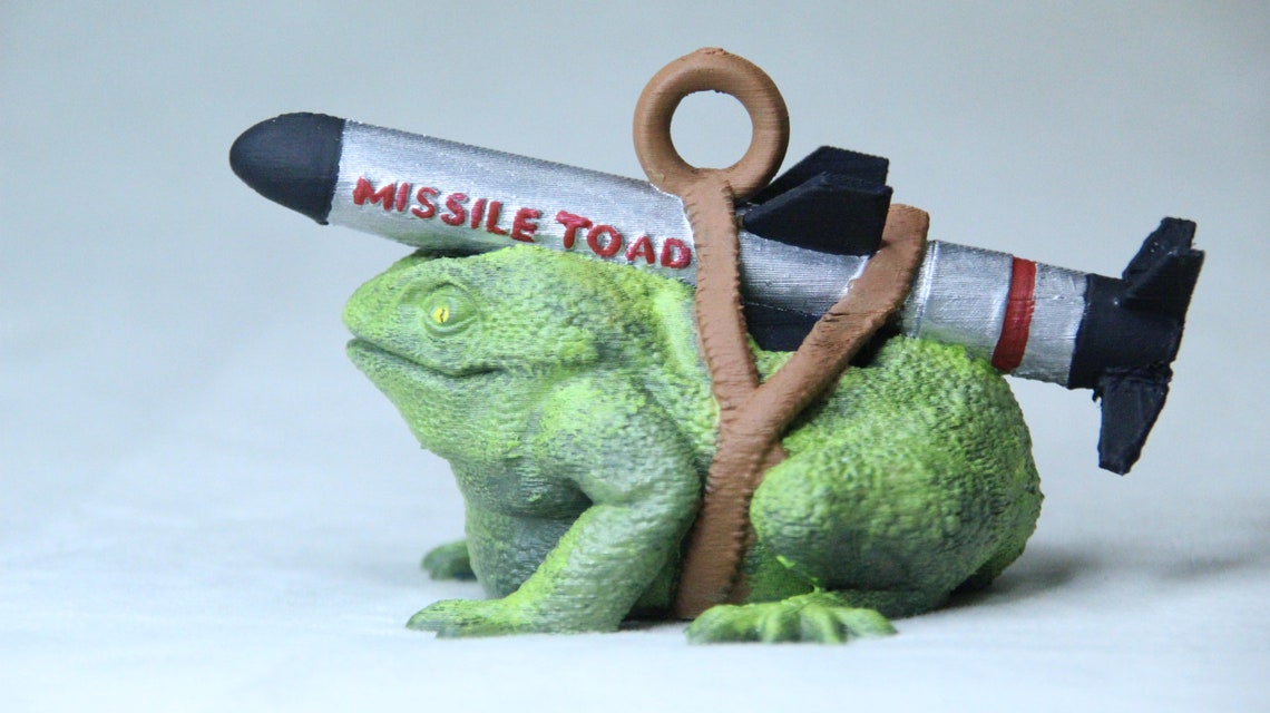 Missile Toad Meme Figurine Mistletoe Ornament - Etsy