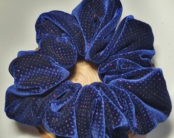 Navy Blue Satin Hair Scrunchie - Etsy UK