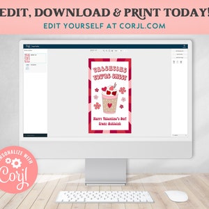 Editable Retro Groovy Boho Printable Valentine's Day Cards, Classroom ...