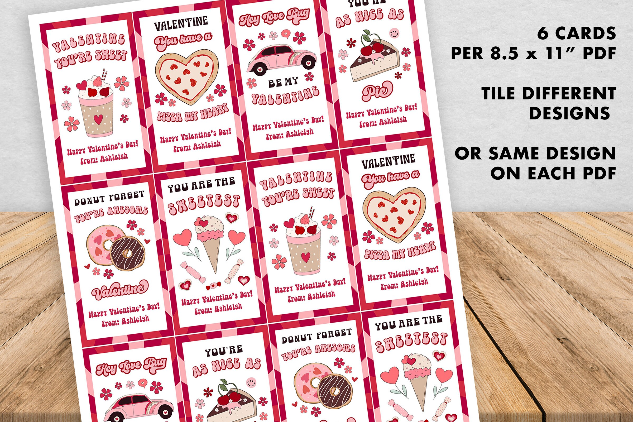 Editable Retro Groovy Boho Printable Valentine's Day Cards, Classroom ...