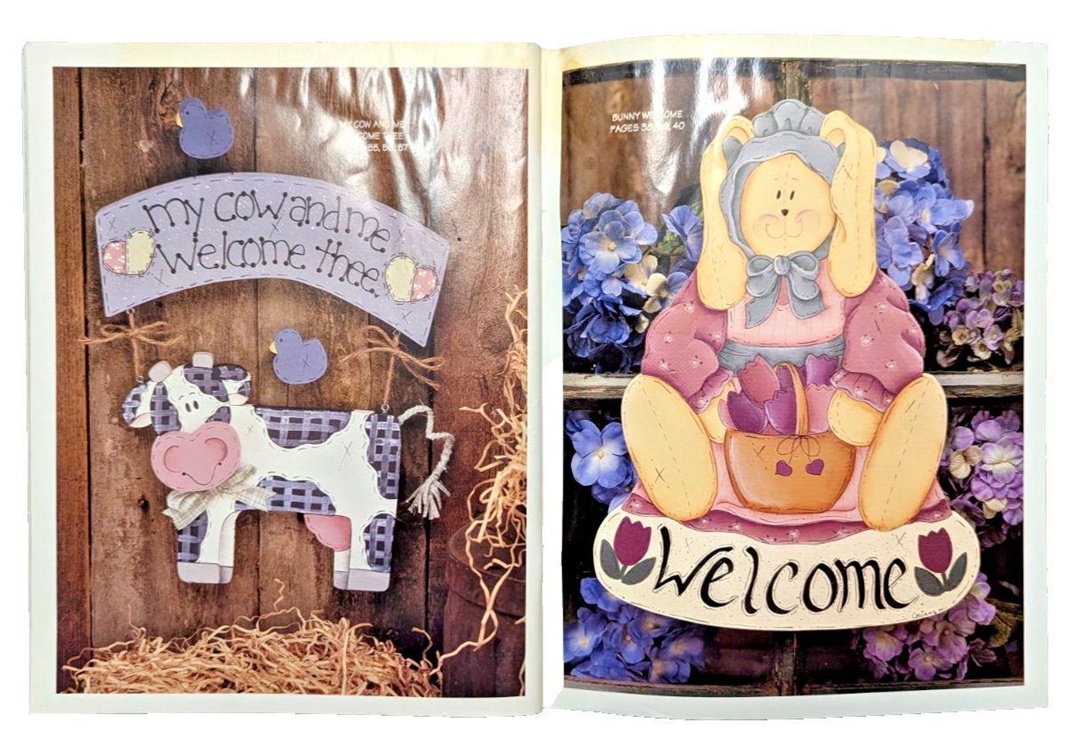 SPECIAL WELCOMES 2 Farm and Friends by Corrine Miller Wood Painting ...