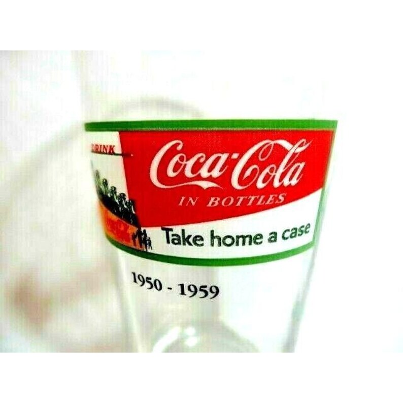 Coca-cola Label 1950-1959 Take Home A Case Retro Drinkware Glassware 12 ...
