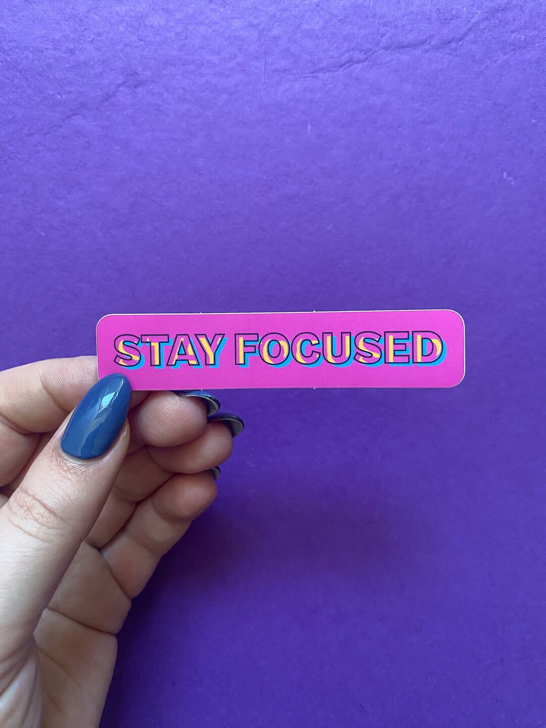 Stay Focused Vinyl Sticker Productivity Stickers Laptop Stickers ...
