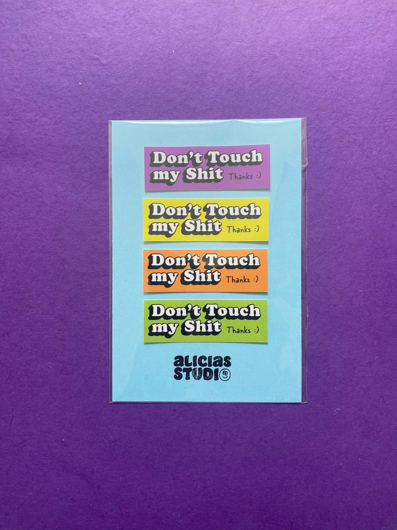 Don't Touch My Shit Vinyl Sticker Pack | Rude Stickers | Laptop ...