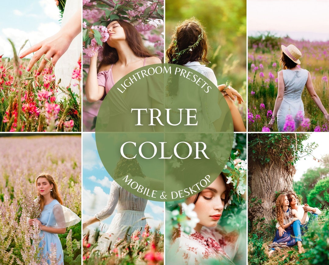 10 Lightroom Presets TRUE COLOR Preses Desktop & Mobile Presets Bright ...