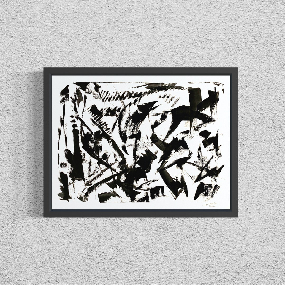 Monochrome Flow #15, Original Abstract Expressionist Painting - Etsy